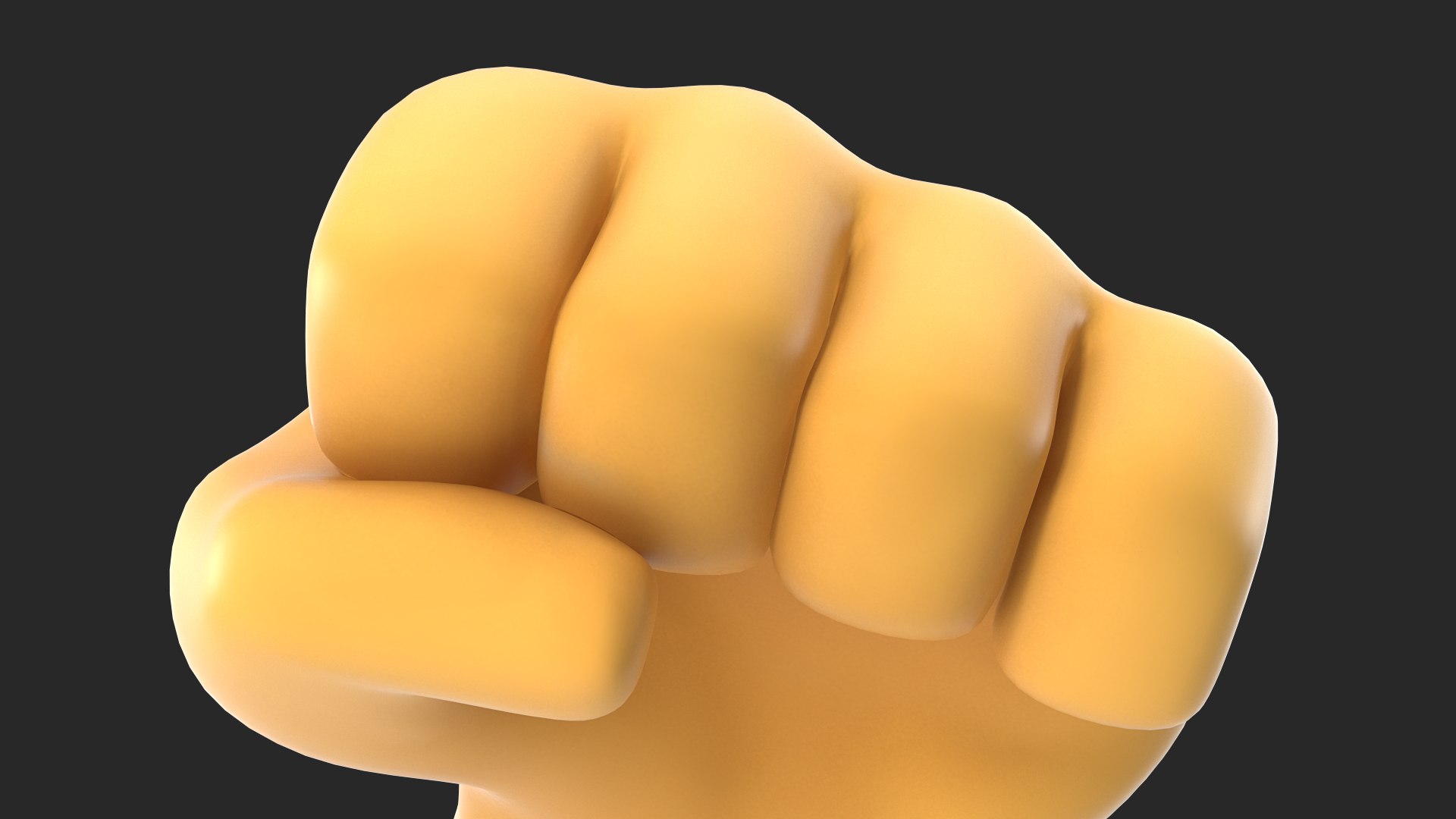 Right-facing fist emoji 3D - TurboSquid 1550778