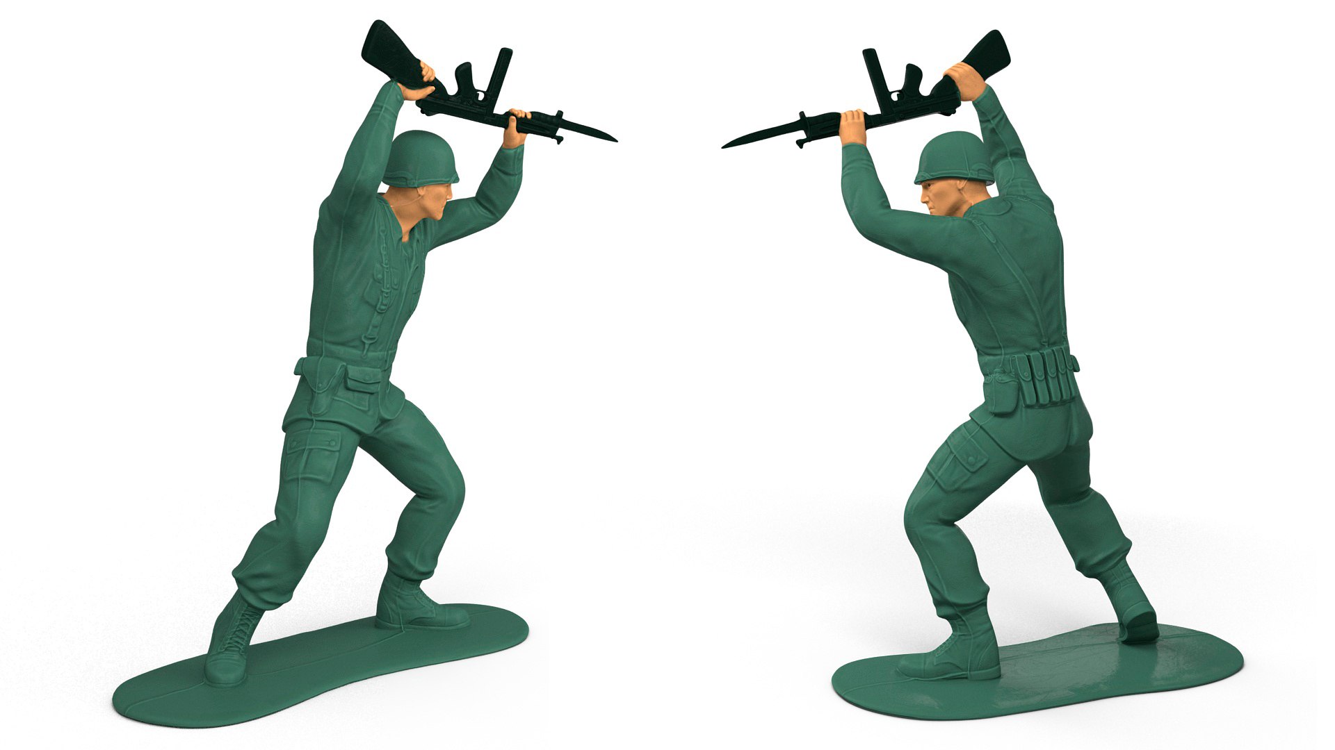 Toy Soldier Staying With Bayonet Rifle 3D Model - TurboSquid 2198537