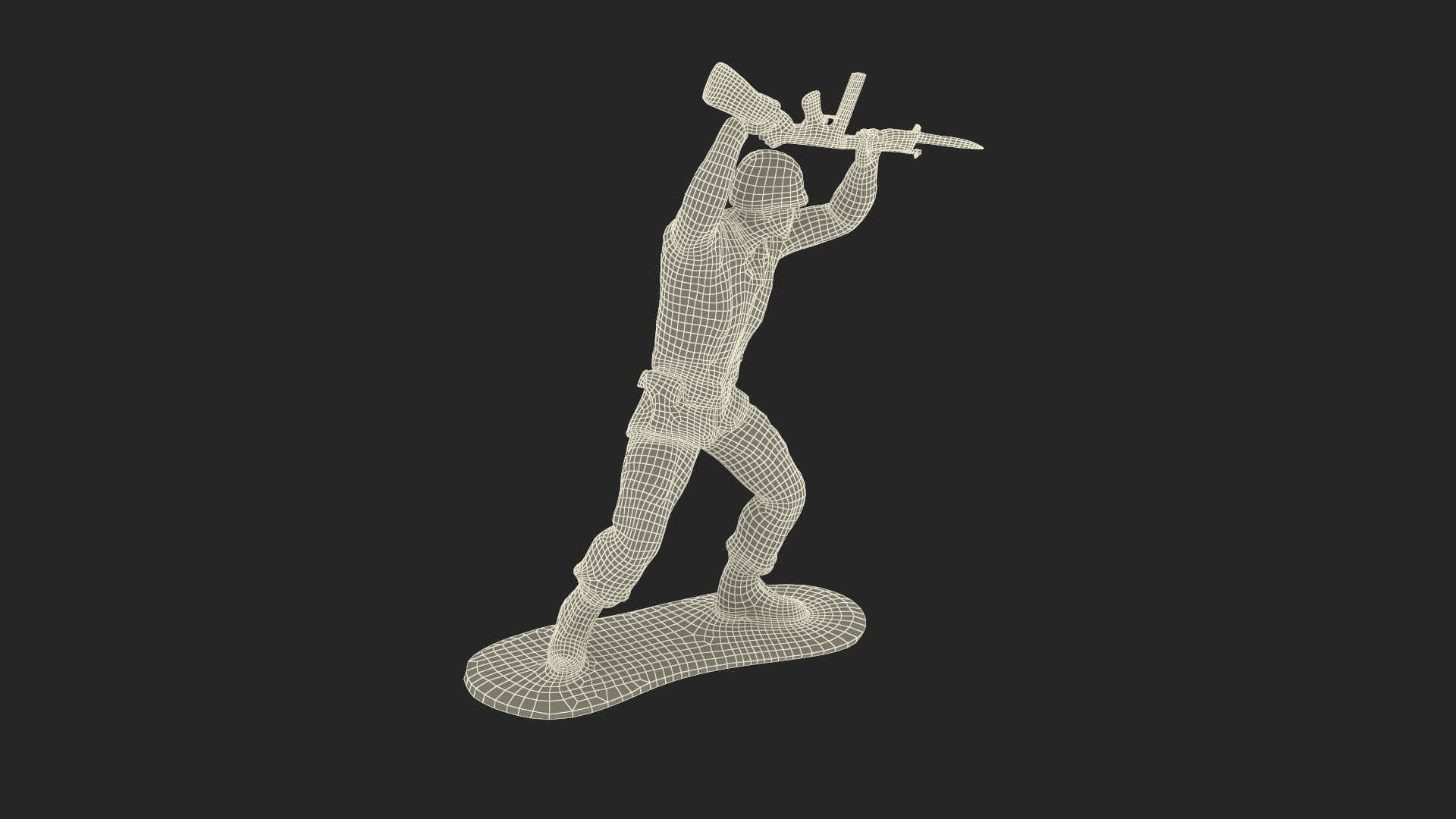 Toy Soldier Staying With Bayonet Rifle 3D Model - TurboSquid 2198537