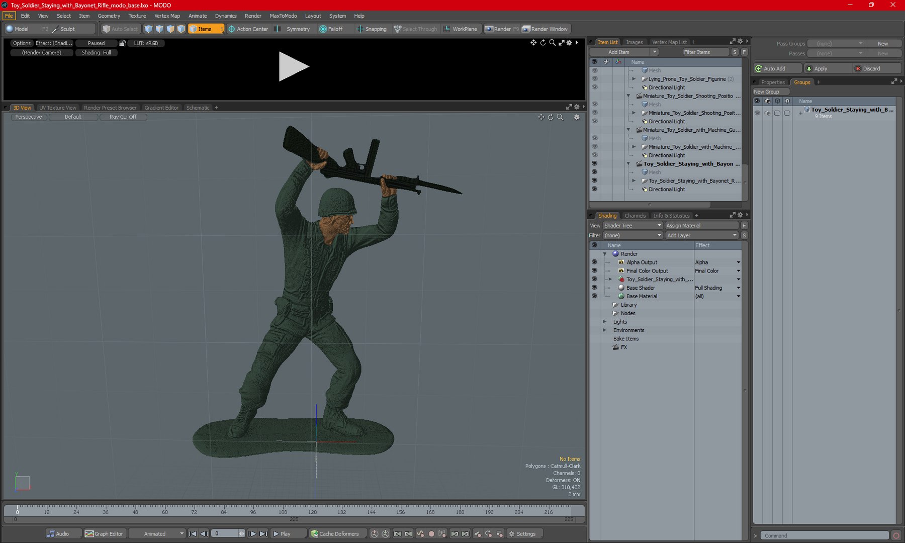 Toy Soldier Staying With Bayonet Rifle 3D Model - TurboSquid 2198537