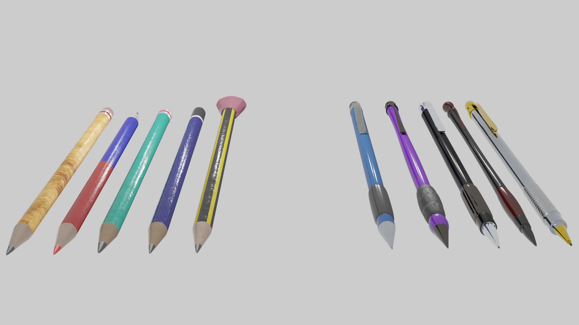 3D Pencil And Mech Pencil Model - TurboSquid 1881524