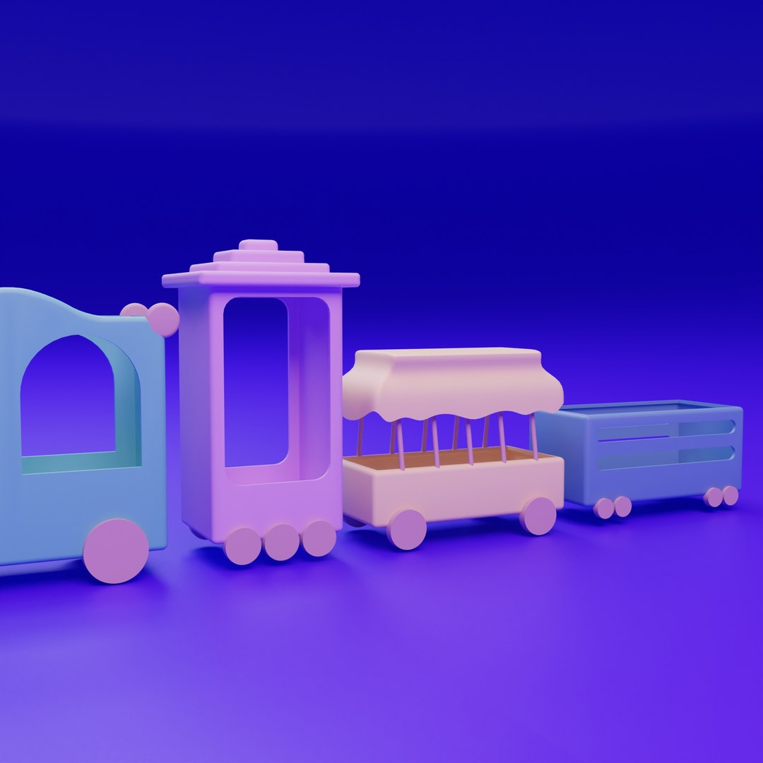 3D Stylized Toy Train Model - TurboSquid 2181272