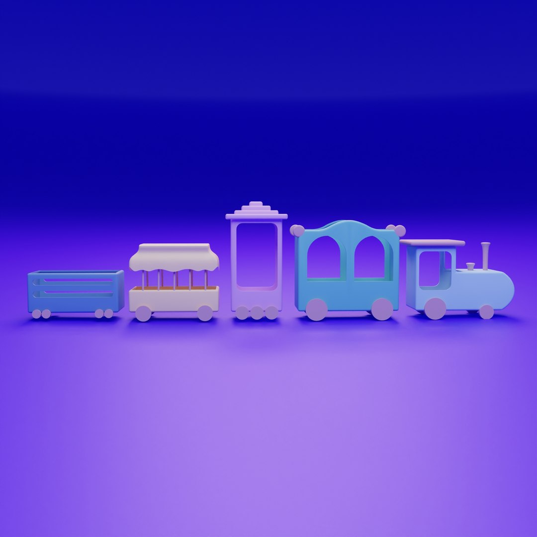 3D Stylized Toy Train Model - TurboSquid 2181272