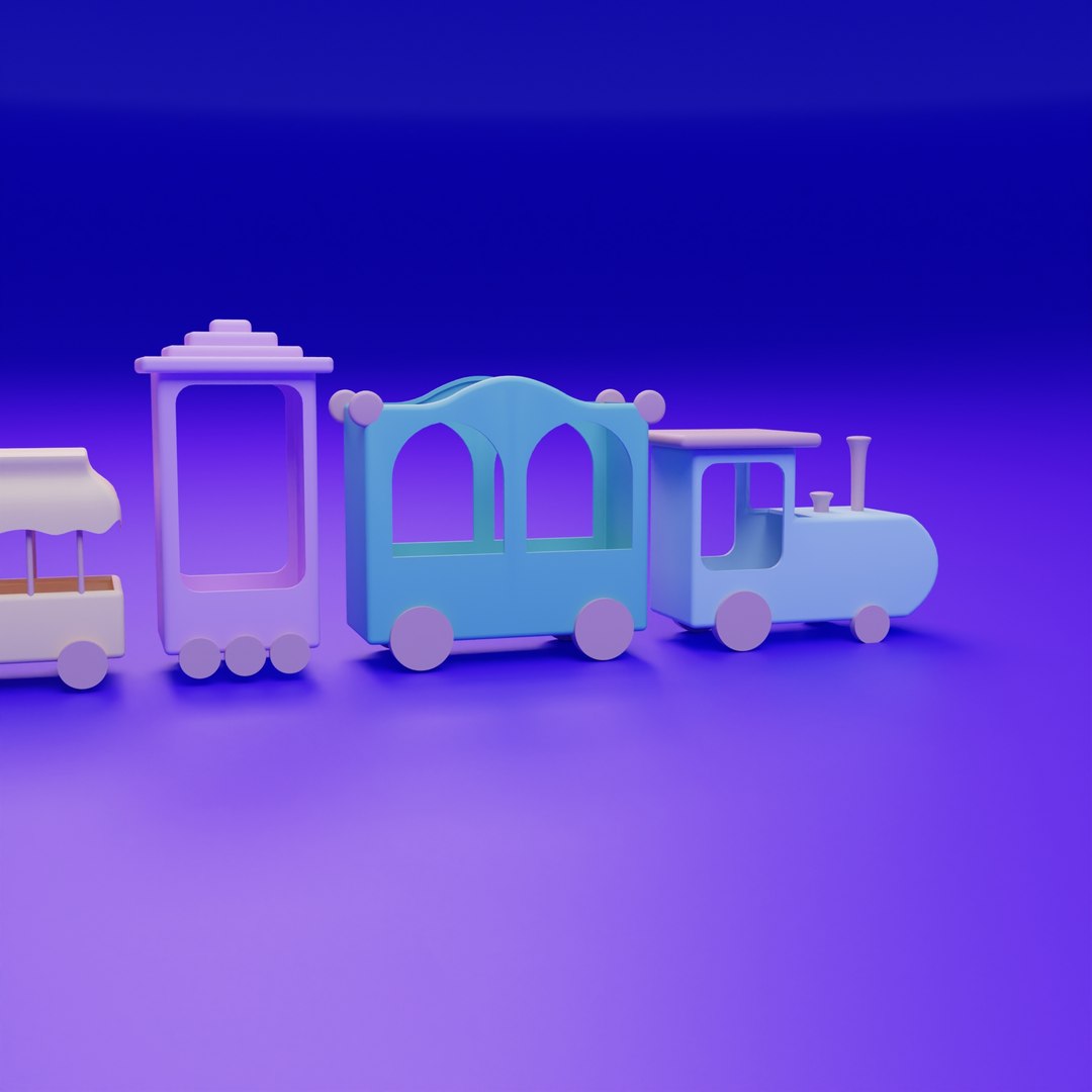 3D Stylized Toy Train Model - TurboSquid 2181272