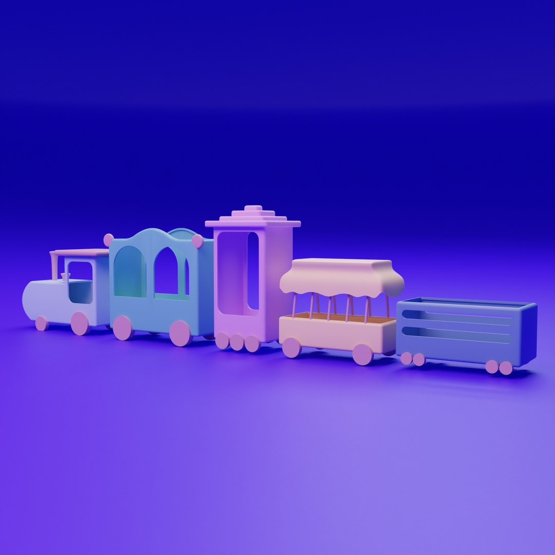 3D Stylized Toy Train Model - TurboSquid 2181272