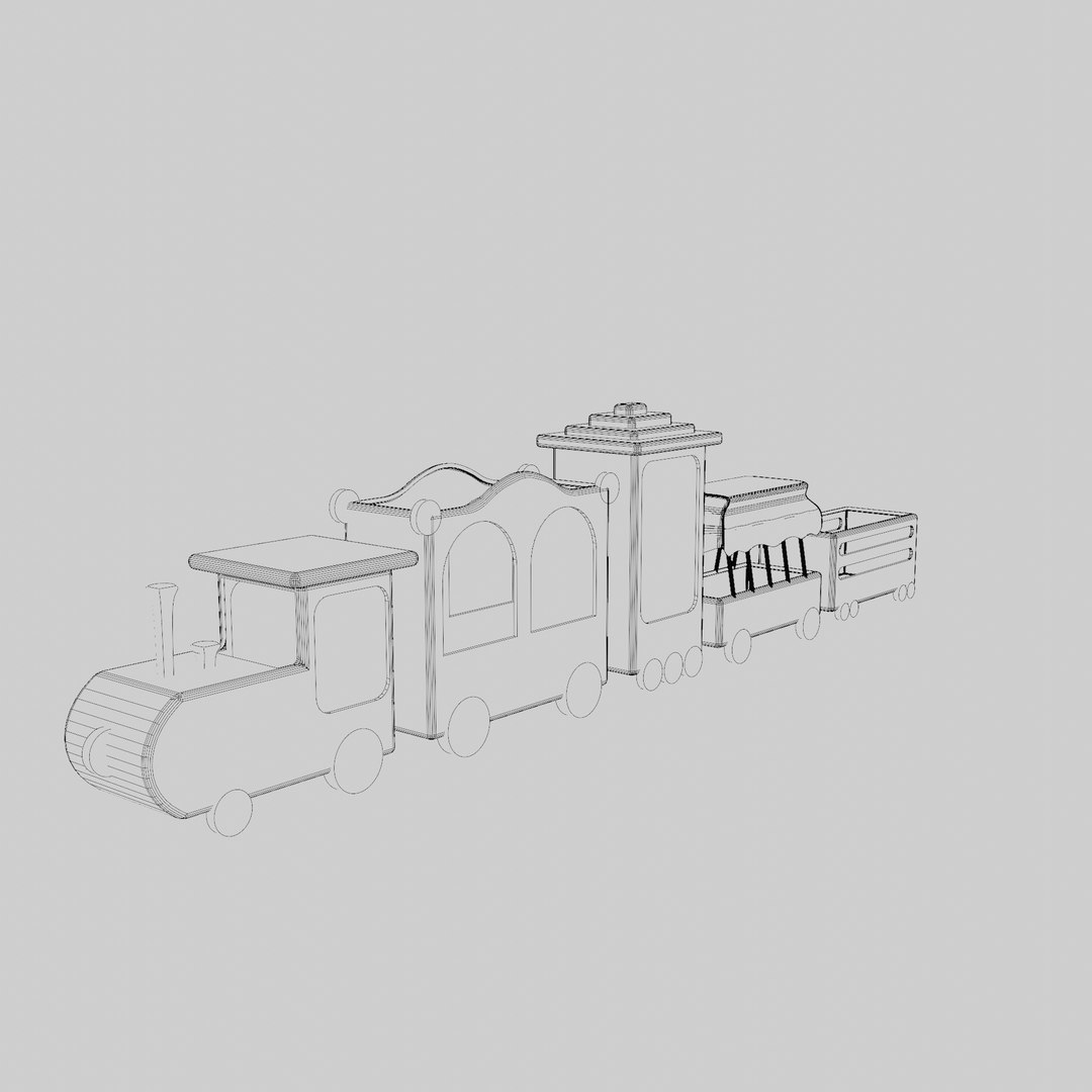 3D Stylized Toy Train Model - TurboSquid 2181272