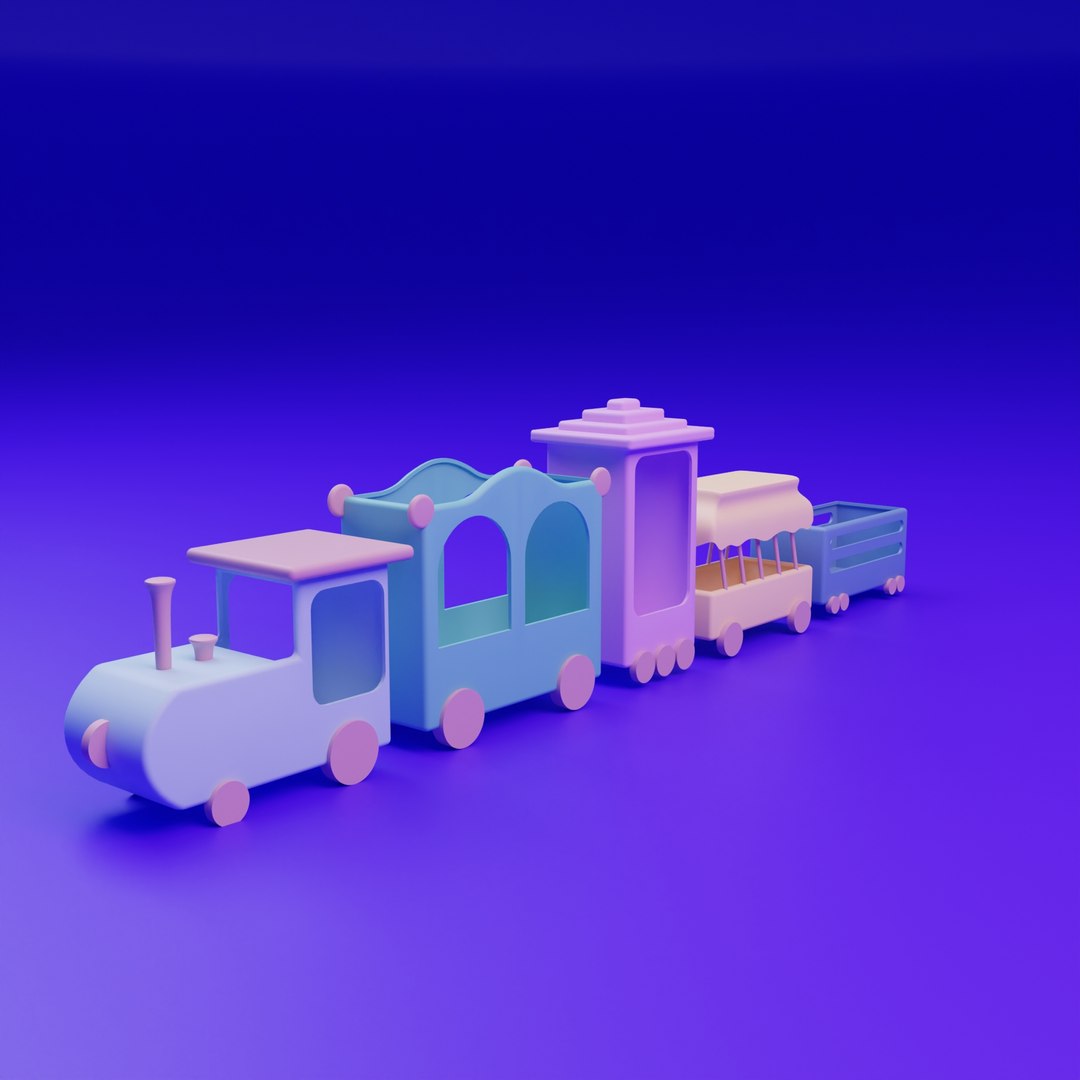 3D Stylized Toy Train Model - TurboSquid 2181272