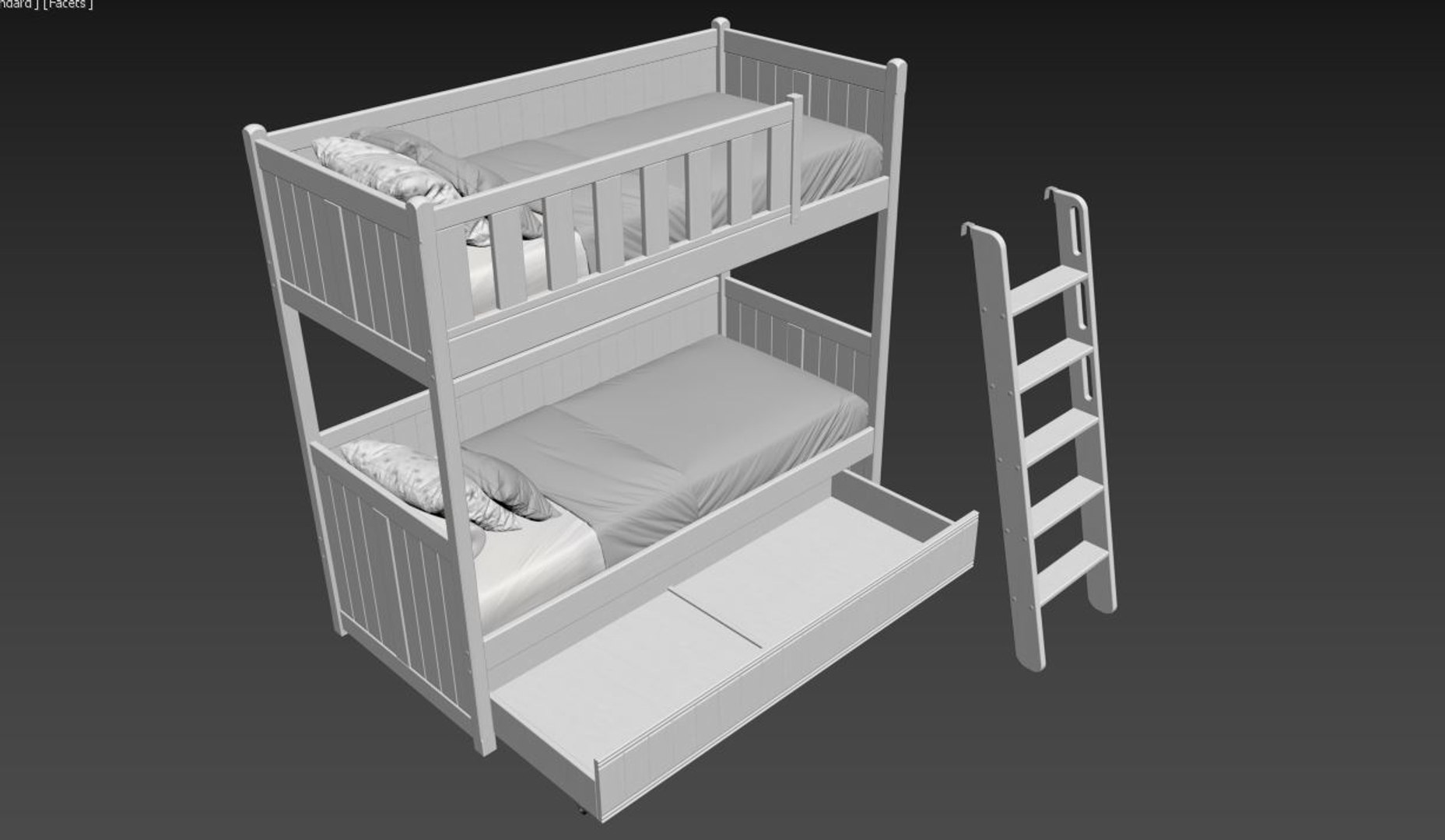 Bunk Bed 3D Model - TurboSquid 2056810