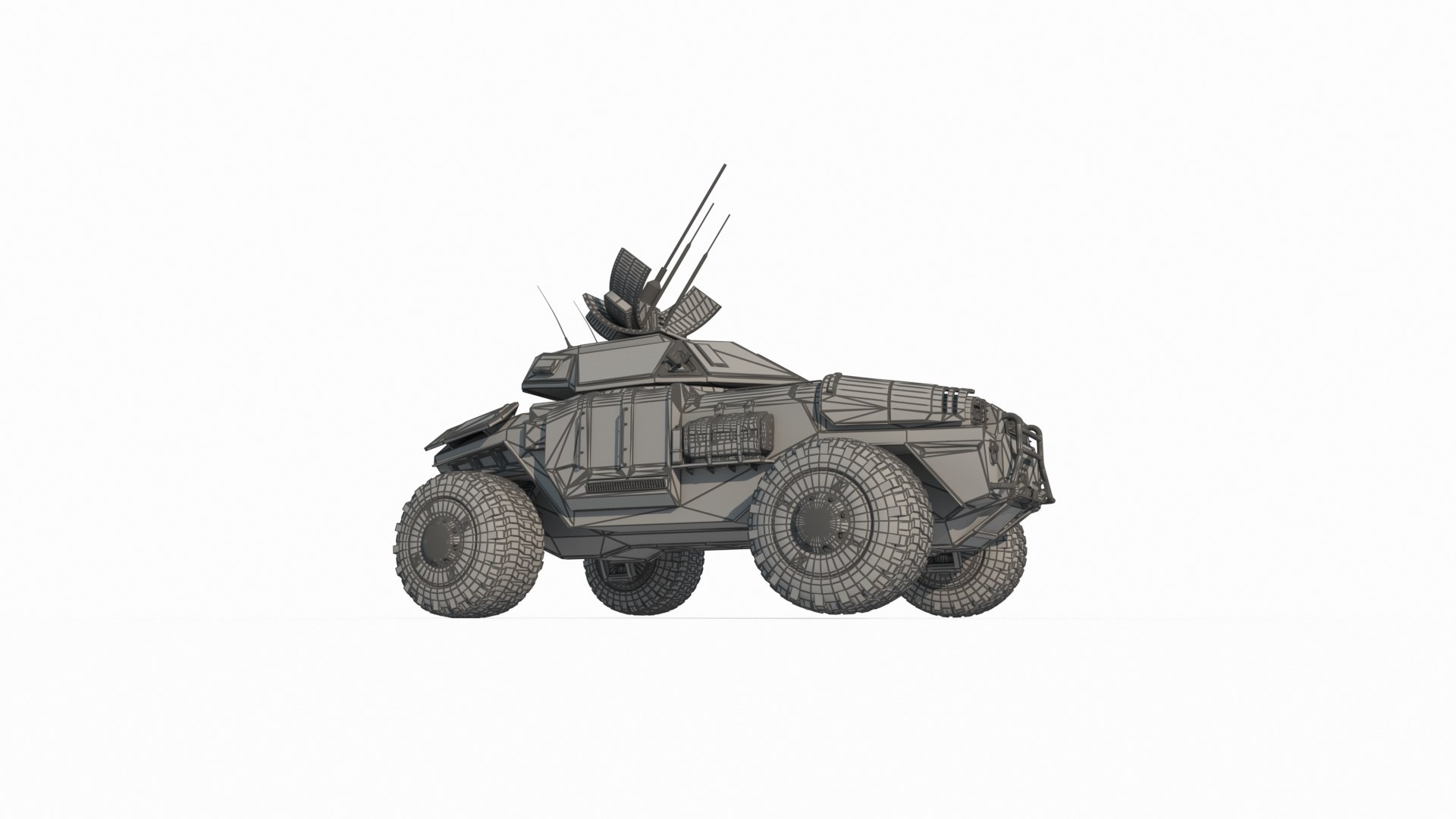 Future Sci Fi Signal Armored Vehicle 3D Model - TurboSquid 2349778