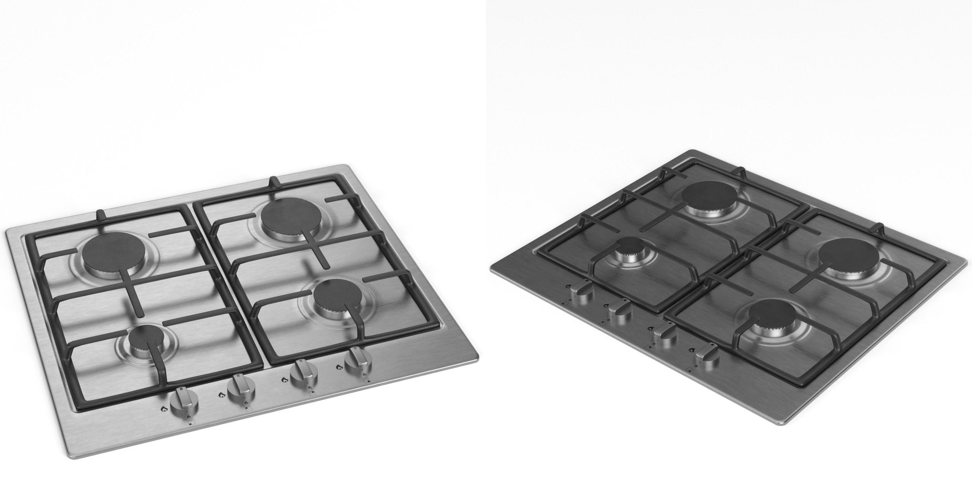 3D 4 burners gas hob model - TurboSquid 1974229