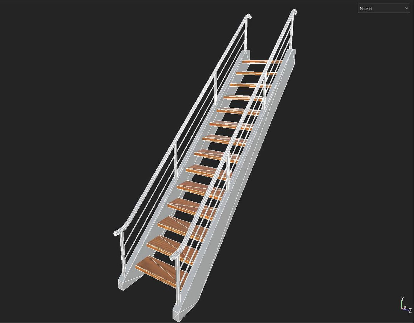 3D Staircase Model - TurboSquid 2397118