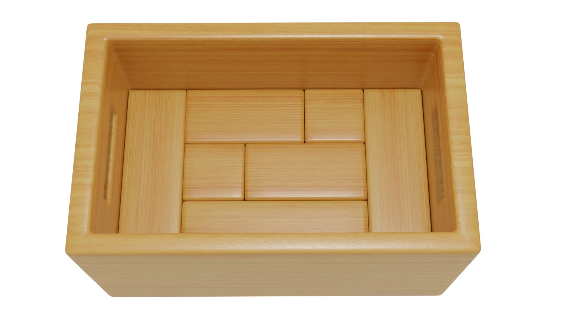 Building Blocks in Wooden Box 3D model - TurboSquid 1917831