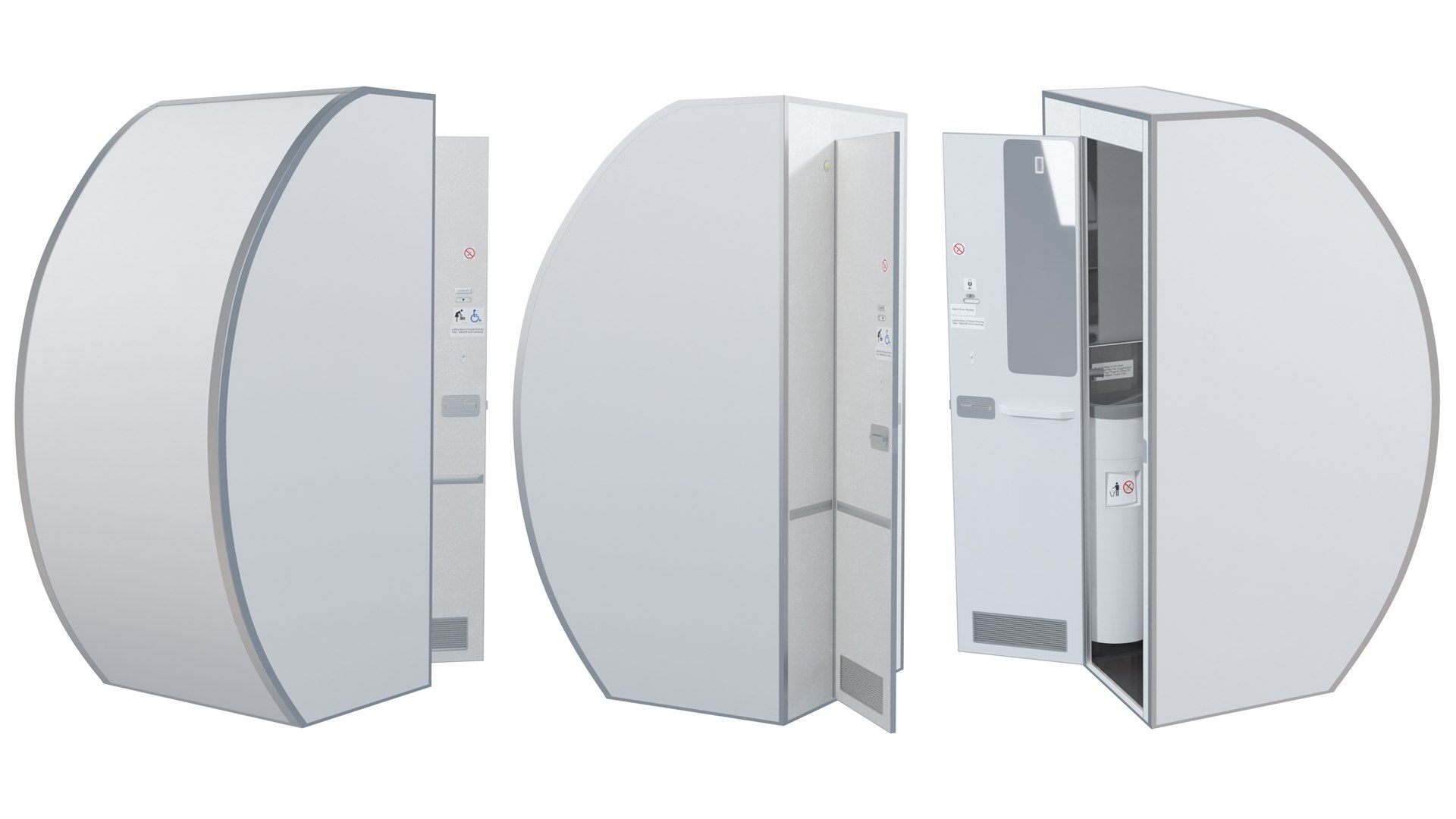 3D Airplane Toilet Lavatory Interior - TurboSquid 2141437