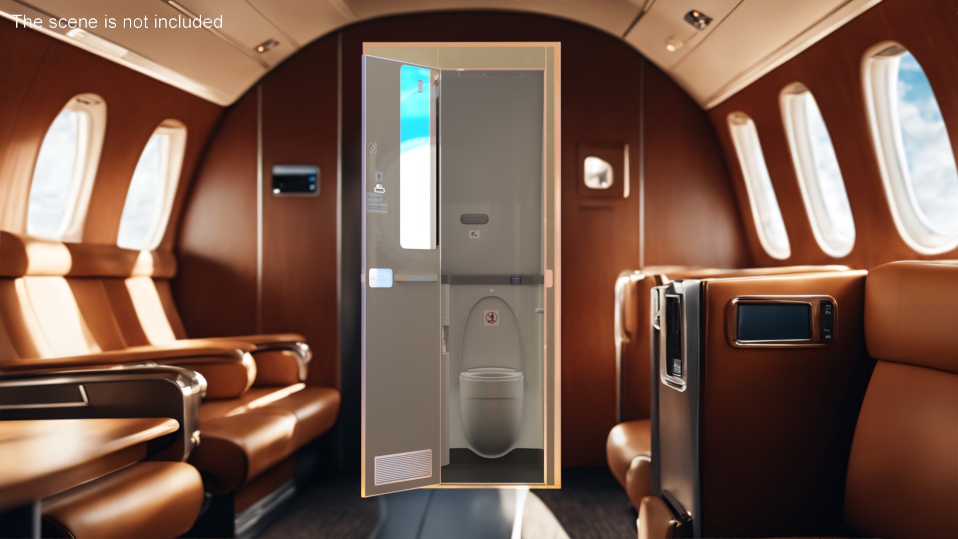 3D Airplane Toilet Lavatory Interior - TurboSquid 2141437