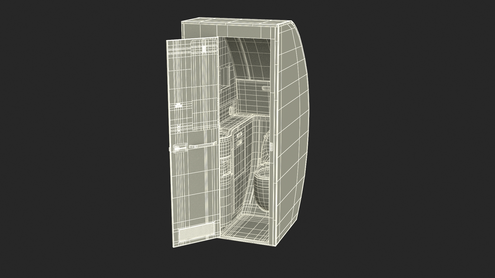 3D Airplane Toilet Lavatory Interior - TurboSquid 2141437