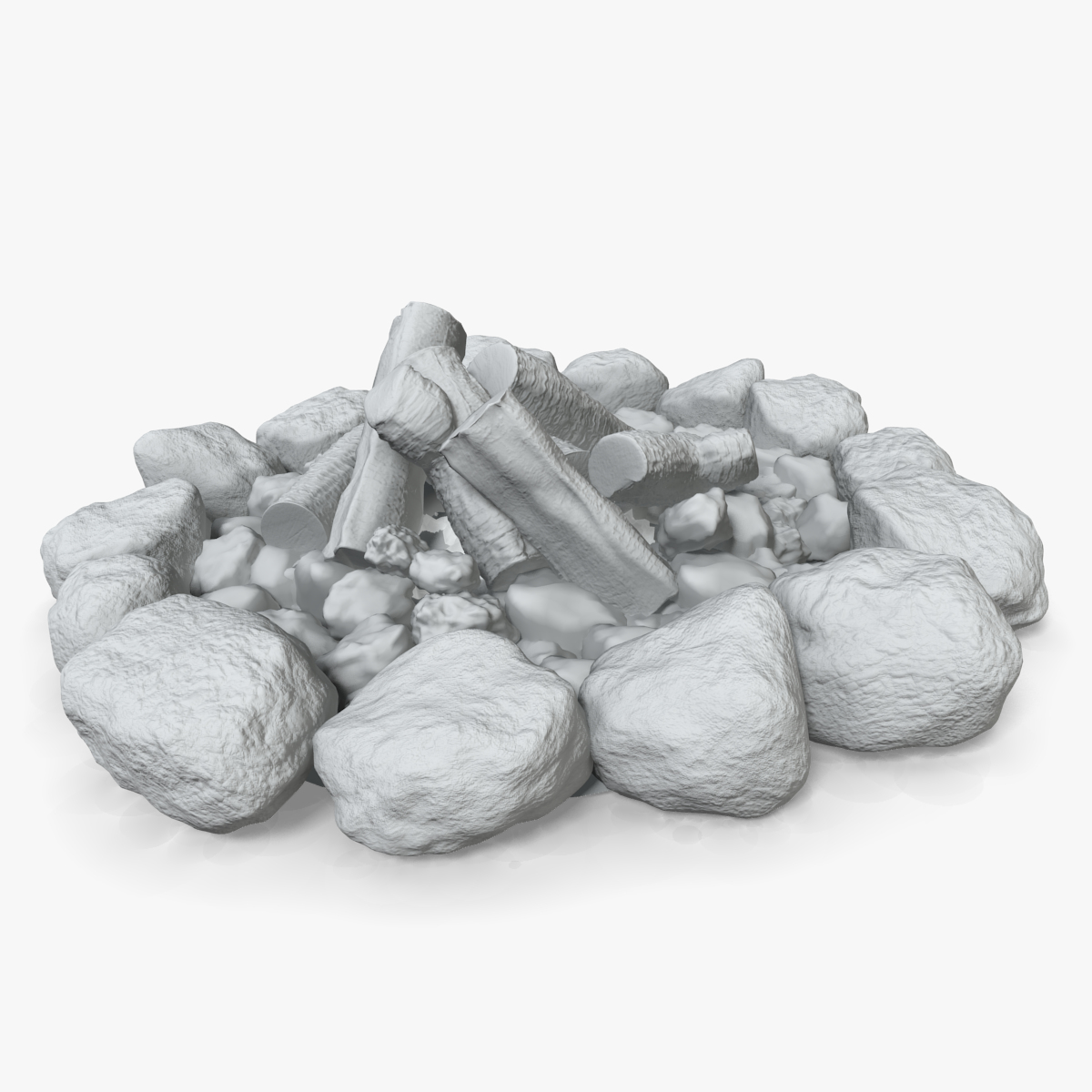 campfire 3d model