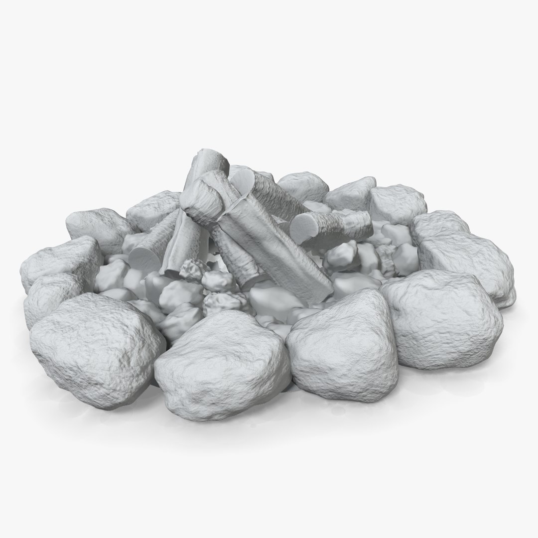 campfire 3d model