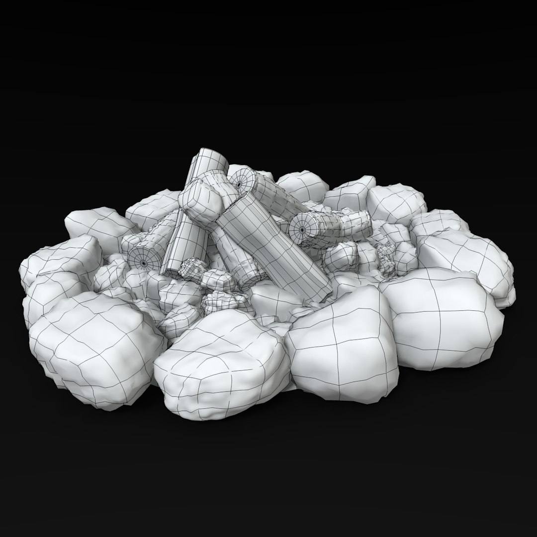 campfire 3d model