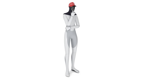modelo 3d Pose de pie del robot Tesla con gorra MAGA - TurboSquid 2303848