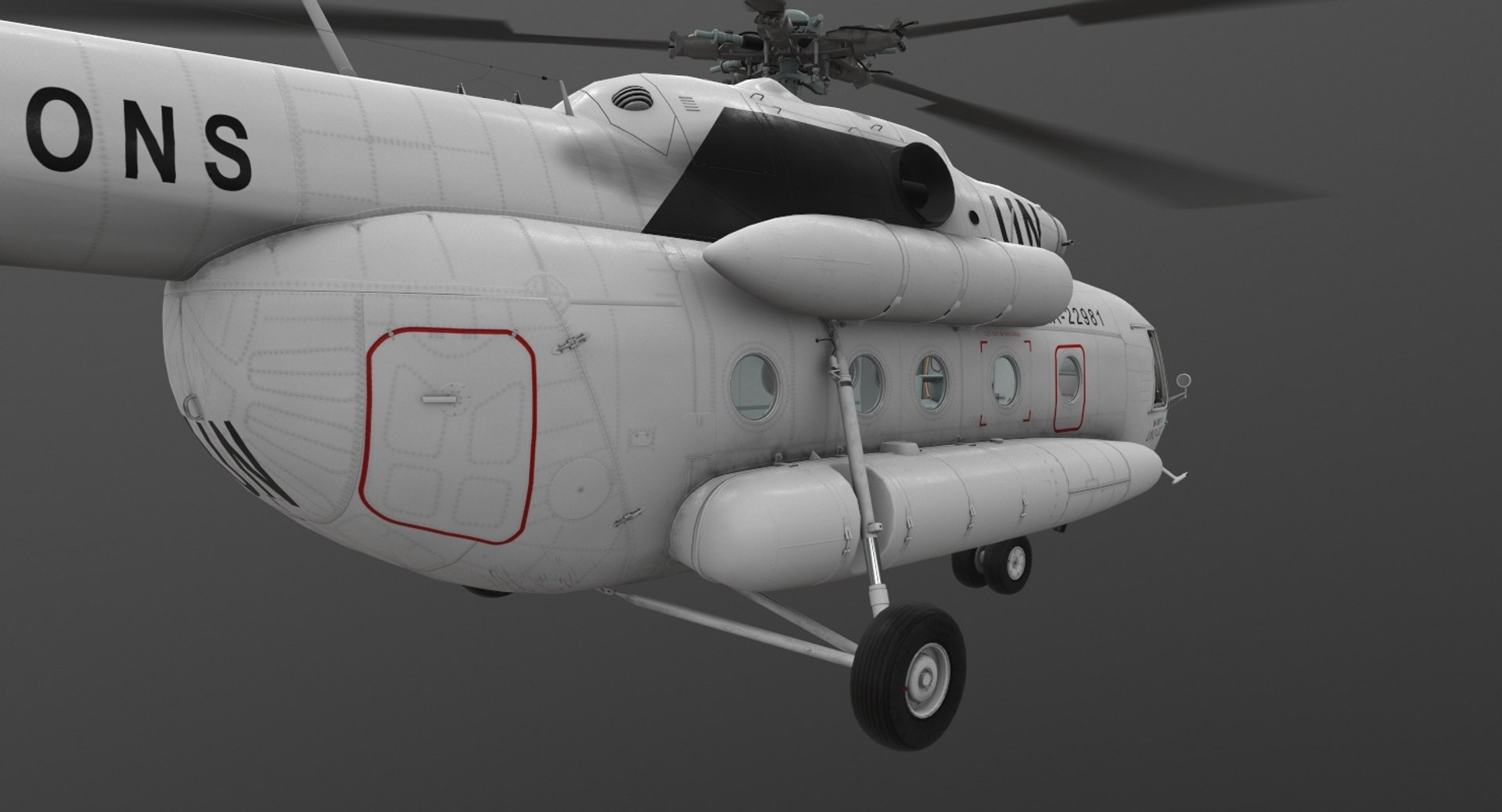 Mi-8mtv united nations animation model - TurboSquid 1446228