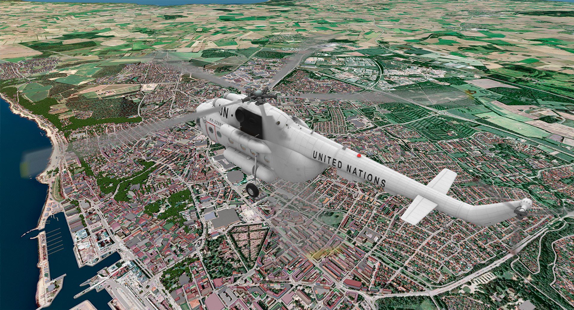 Mi-8mtv united nations animation model - TurboSquid 1446228