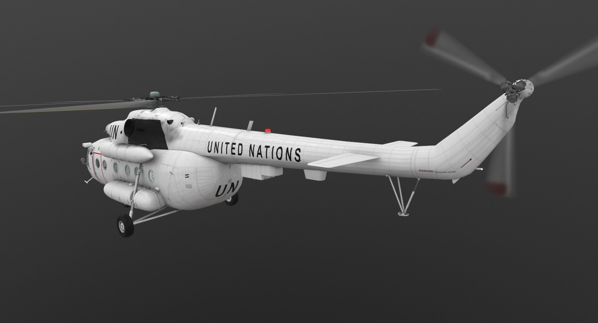 Mi-8mtv united nations animation model - TurboSquid 1446228