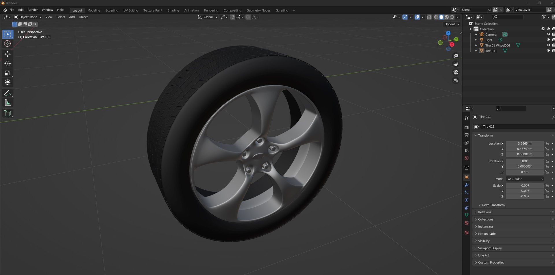 Car Tire 3D Model - TurboSquid 2052004