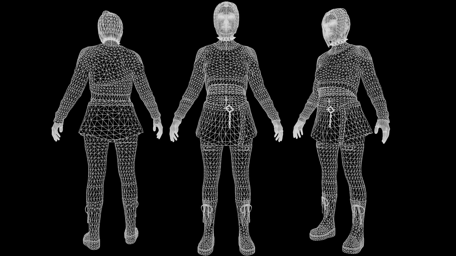 Punk Girl 3D - TurboSquid 1891961