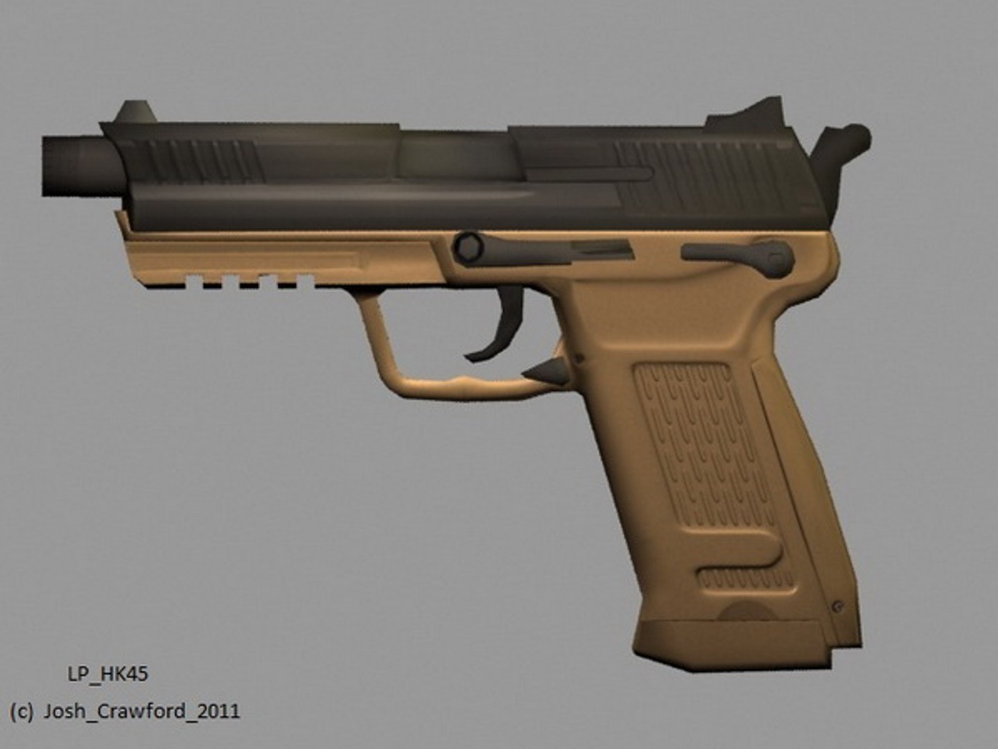 3d Hk45 Pistol