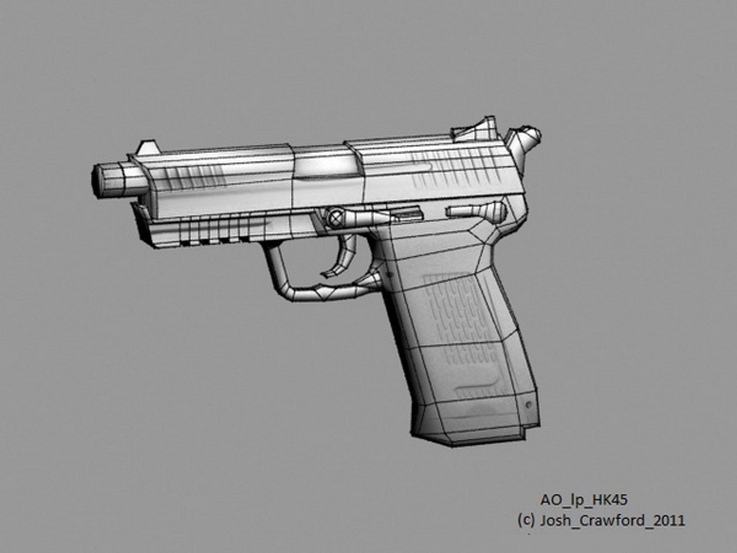 3d Hk45 Pistol