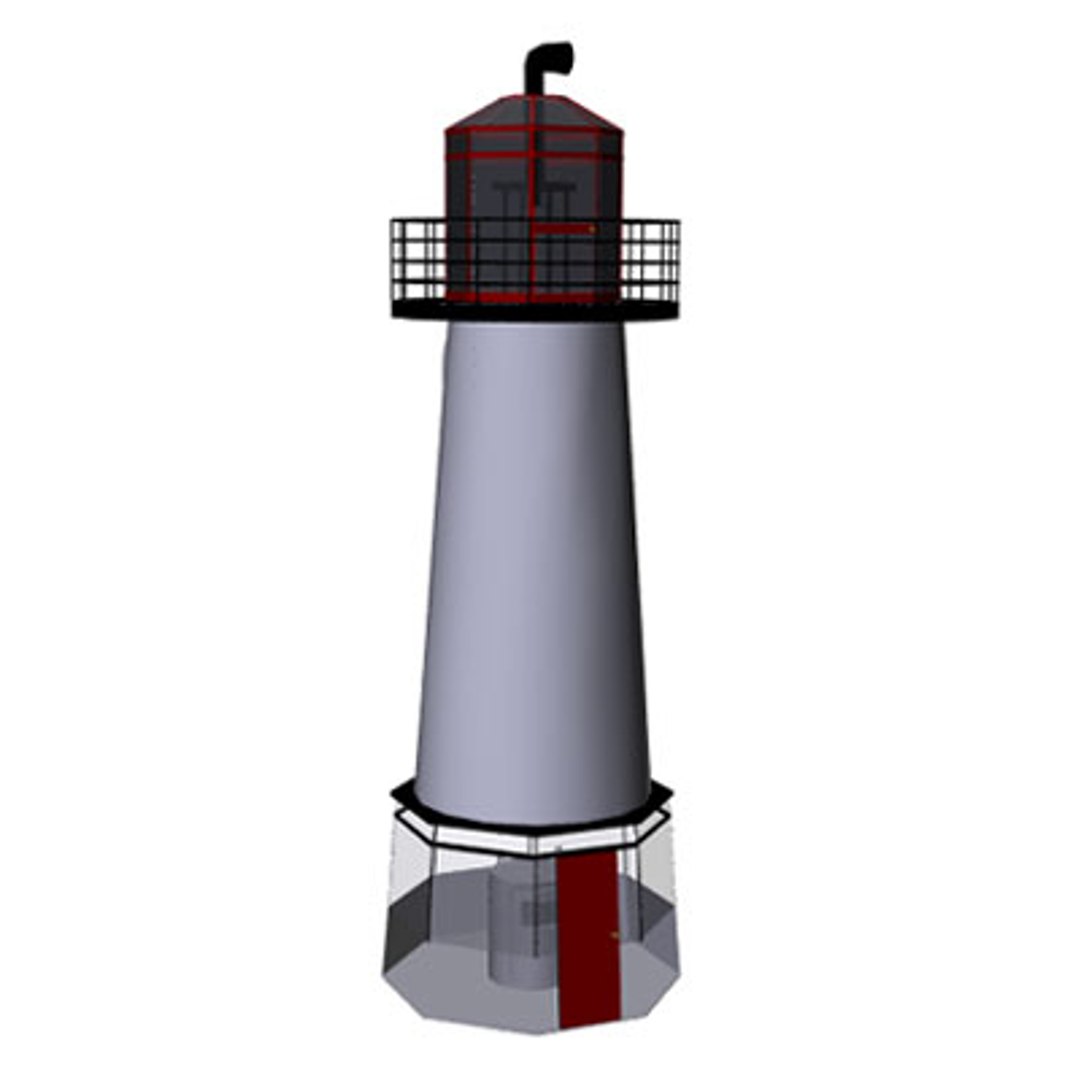 3d Lighthouse Mesh Harbor Model