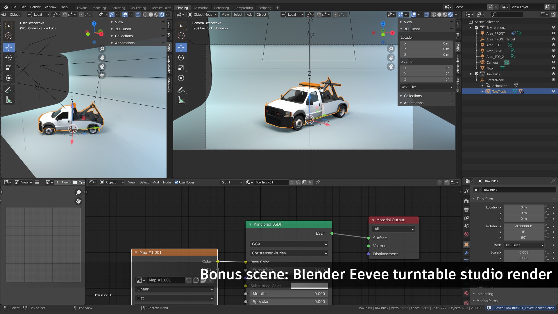 Low-poly Tow Truck 3d Max