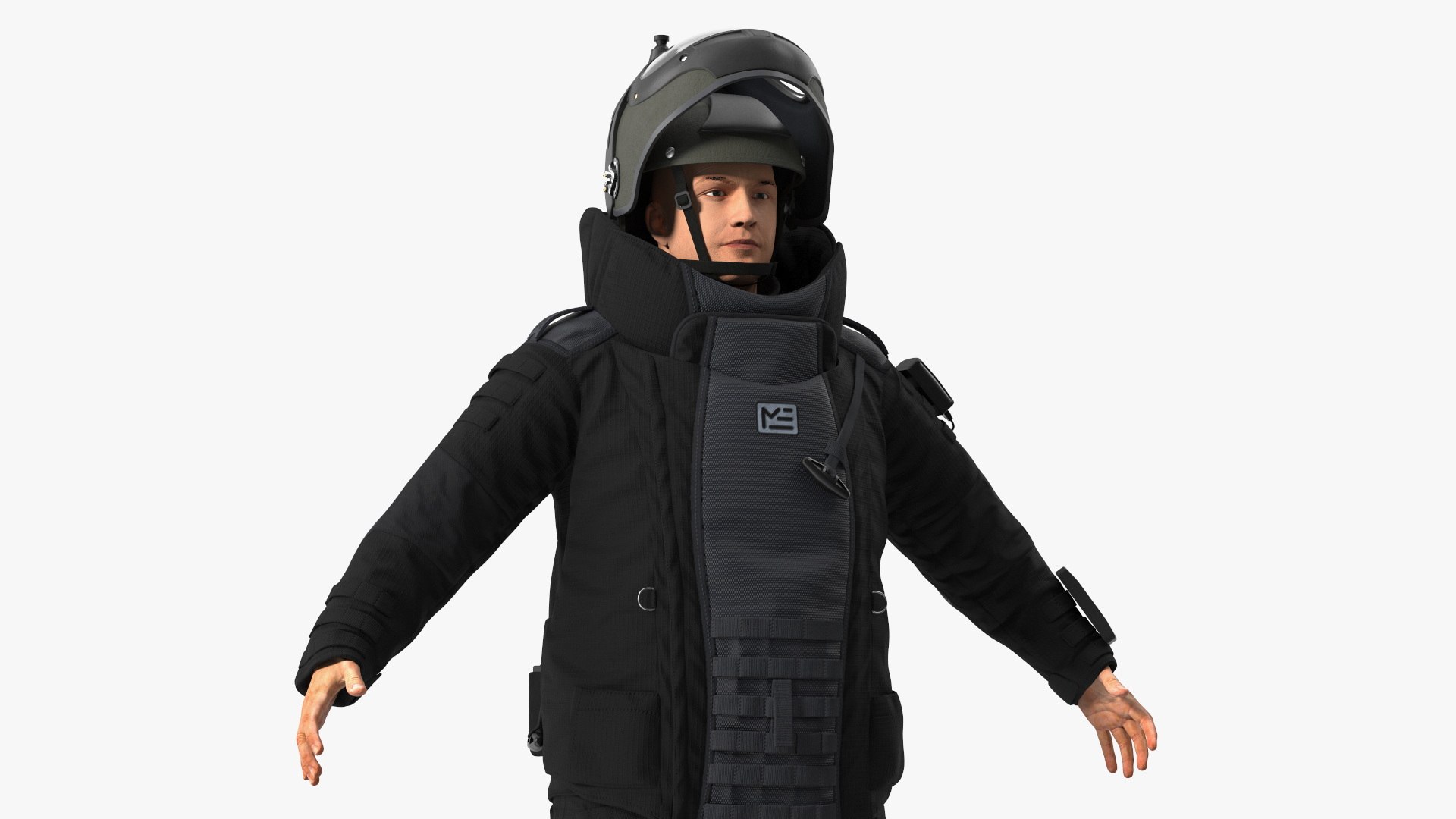 3D Model EOD 10 Bomb Suit Black Rigged - TurboSquid 2286723