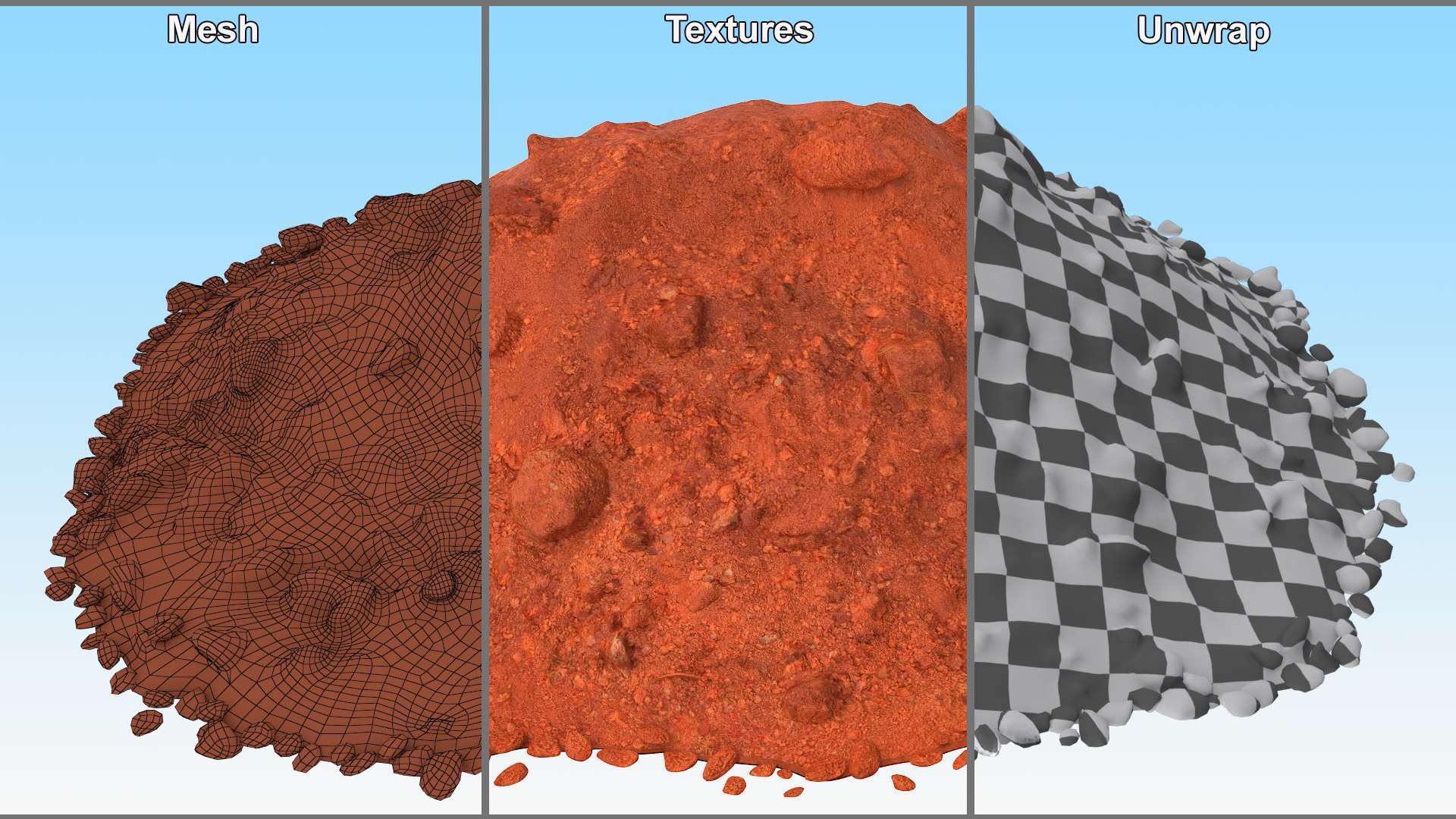 3D Pile Of Red Mars Soil Model - TurboSquid 2374030
