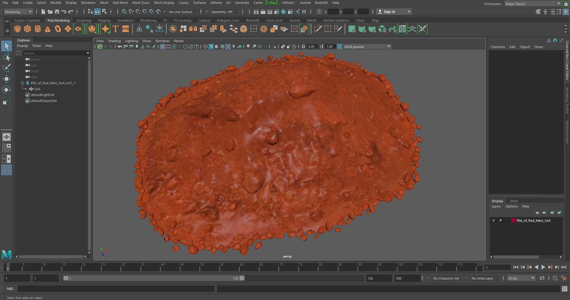 3D Pile Of Red Mars Soil Model - TurboSquid 2374030