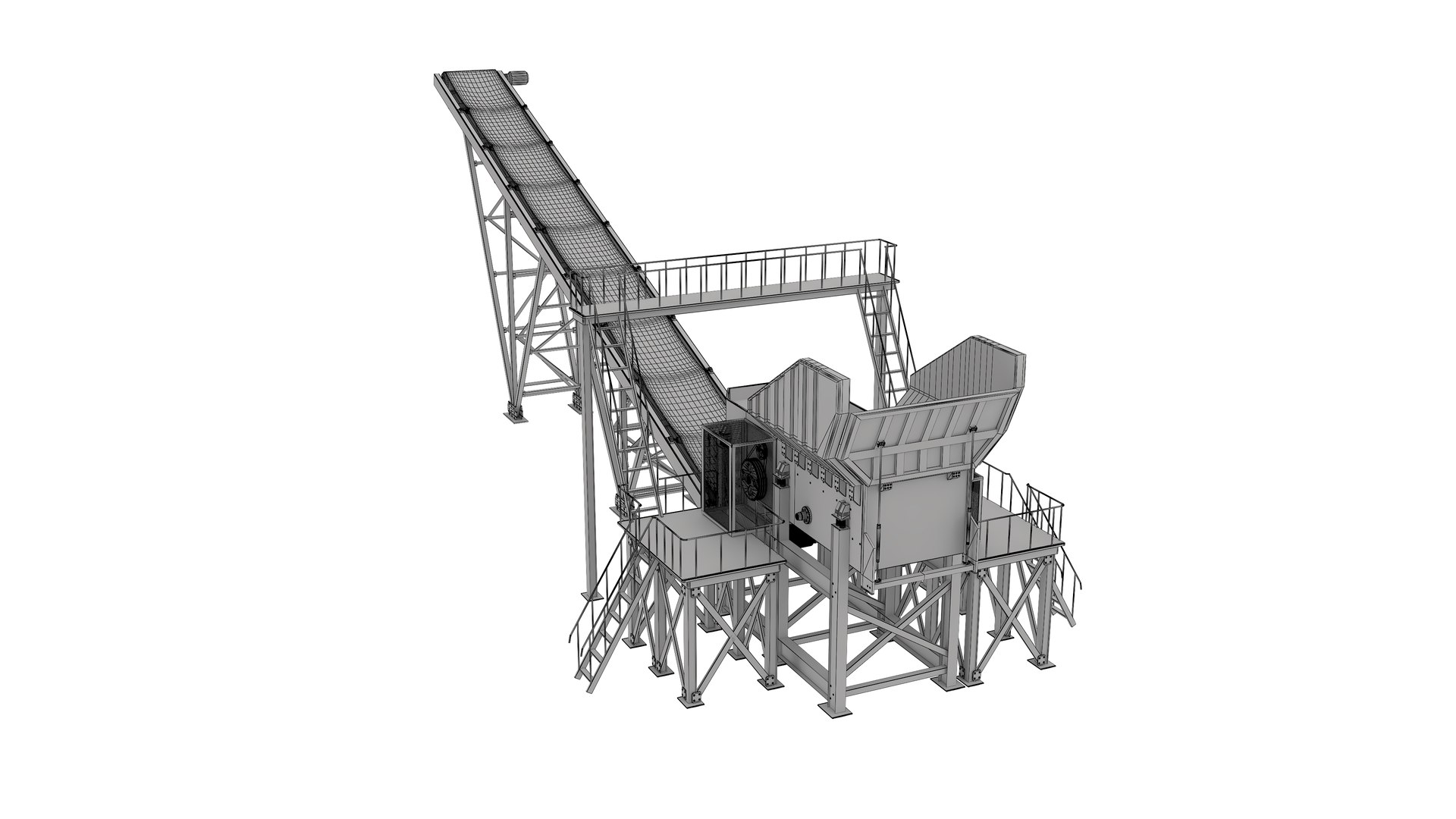 3D Model Stone Crusher - TurboSquid 2207365