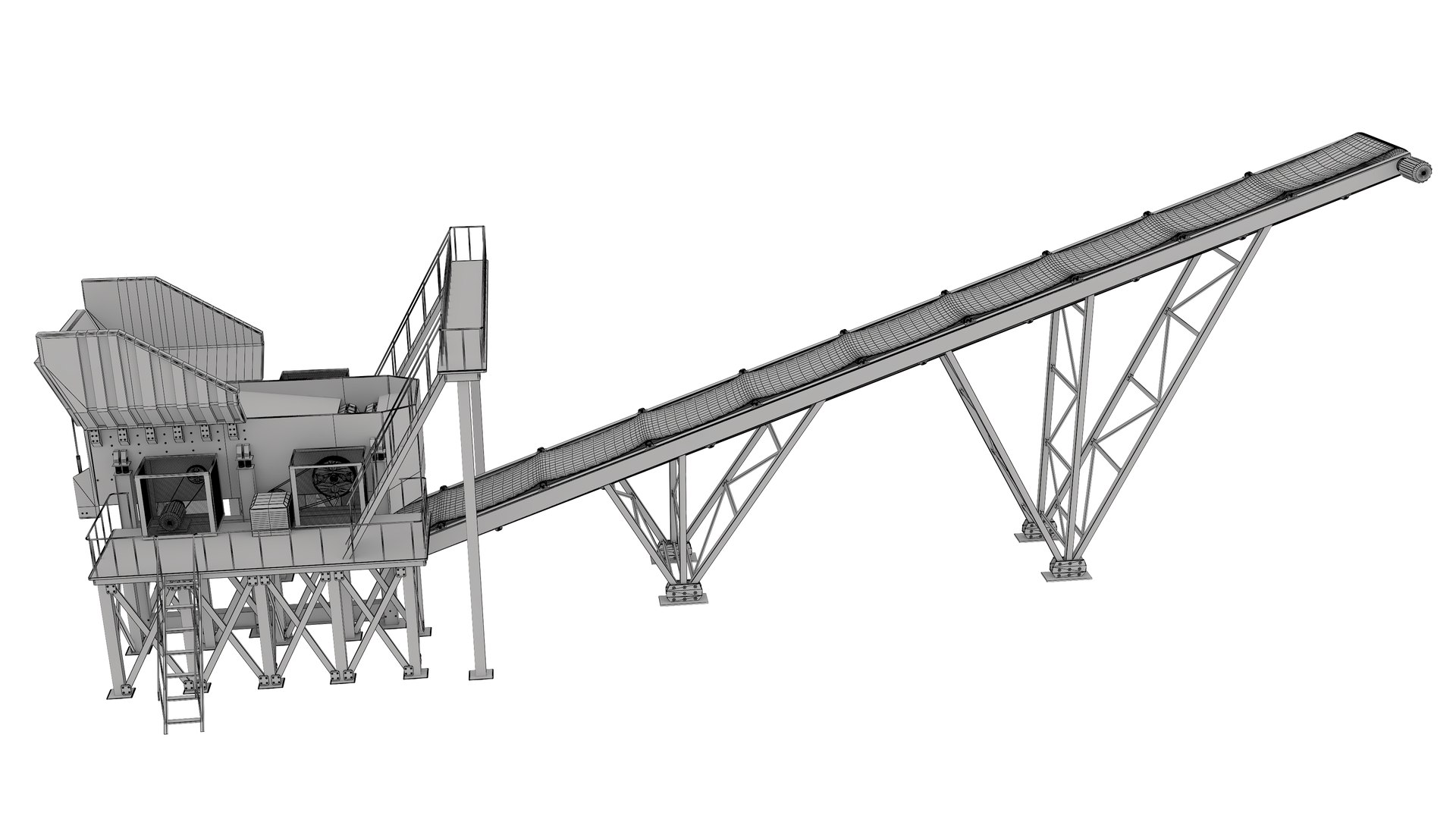 3D Model Stone Crusher - TurboSquid 2207365