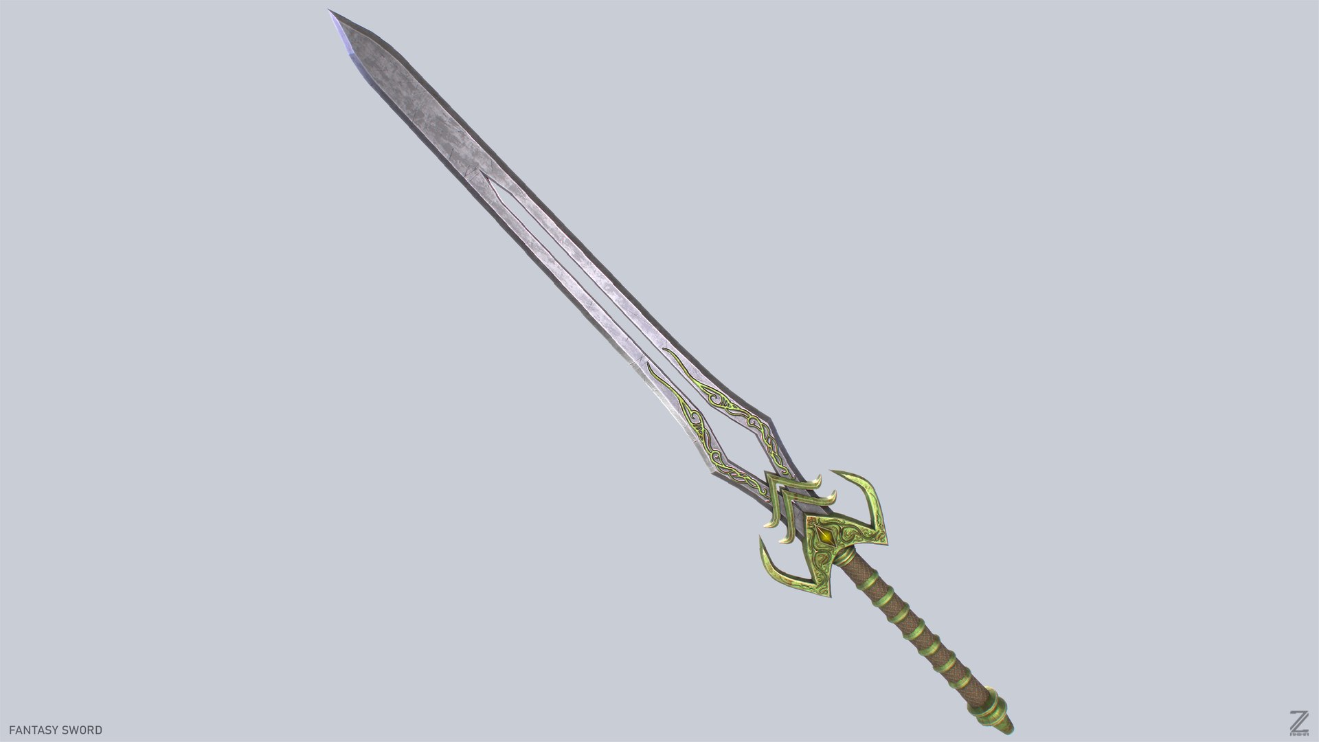 3D Model Fantasy Sword - TurboSquid 2224653