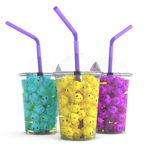 3D Kawaii Shake Cocktail Lemonade model - TurboSquid 1764113