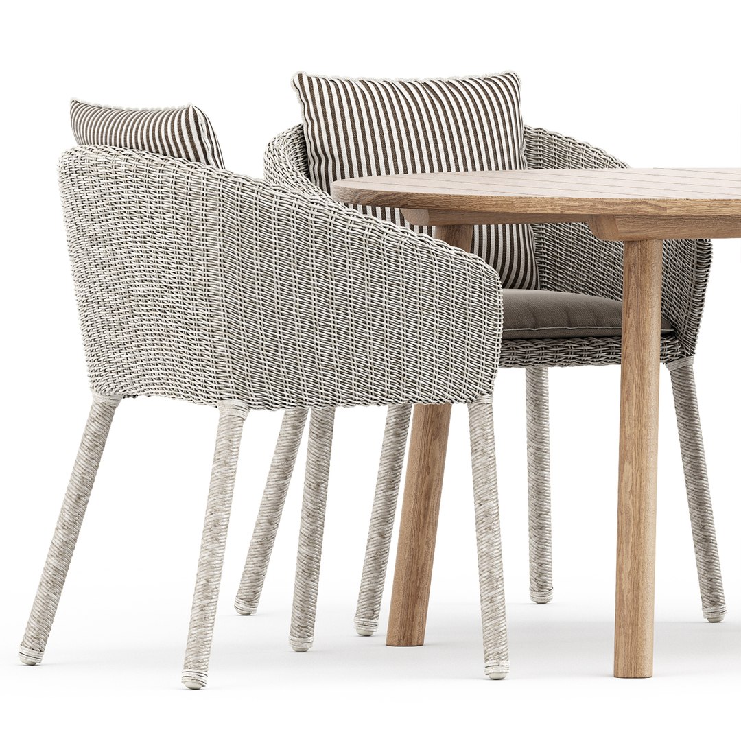 3D Strada Armchair And Side Chair And Taro Table - TurboSquid 1799450