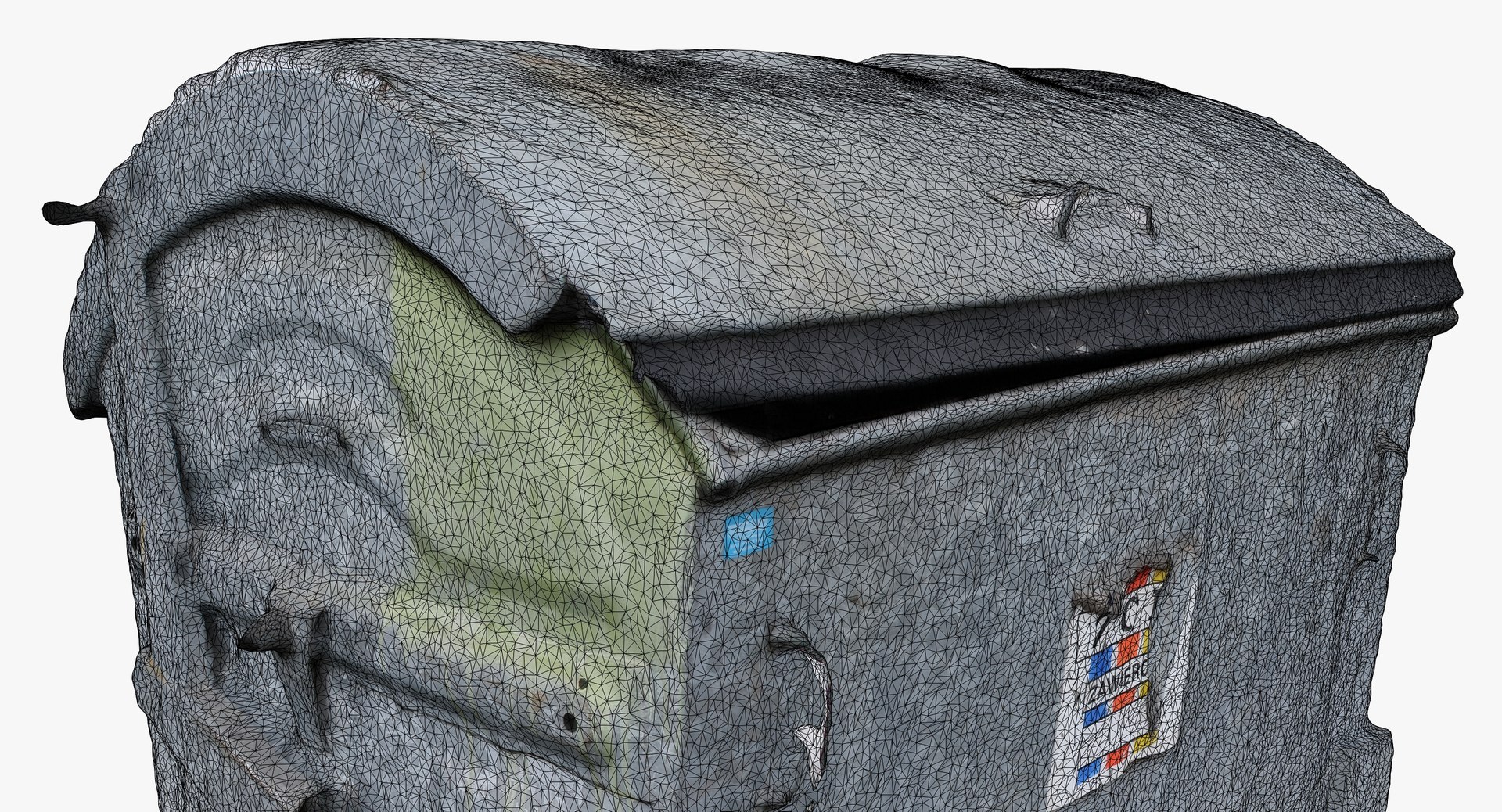 3d model of refuse bin scan