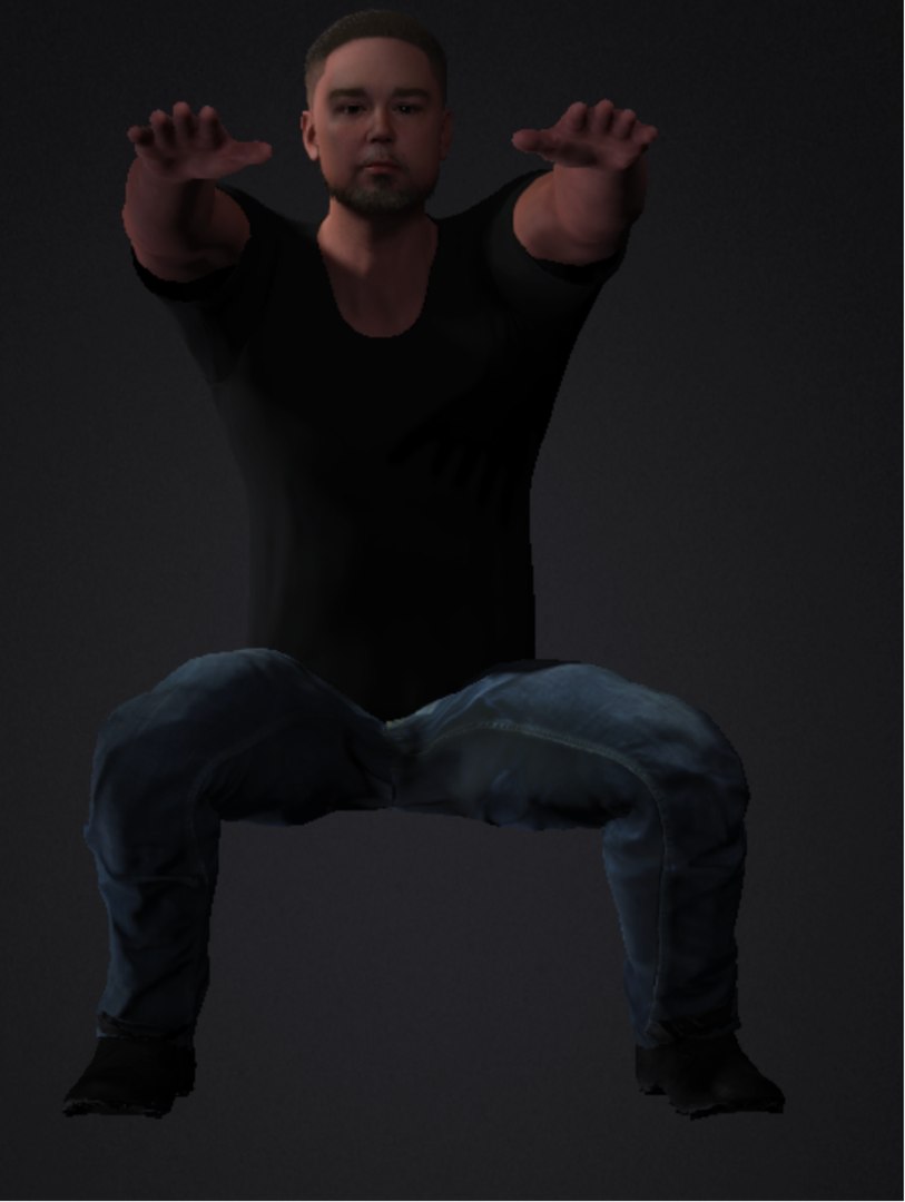 3D Model Fully Rigged BlackT And Jeans - TurboSquid 2148214