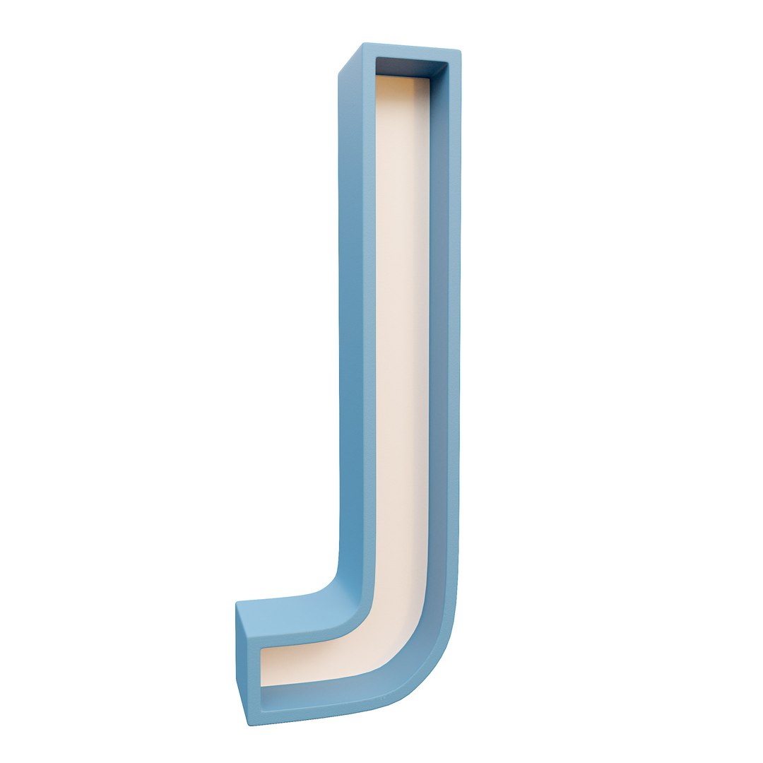 Marquee Letter J Led Glow Sign 3dmodel Model - TurboSquid 1973833