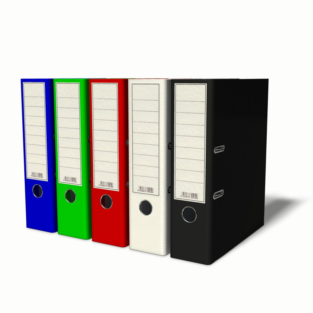 3d Model Office Folders