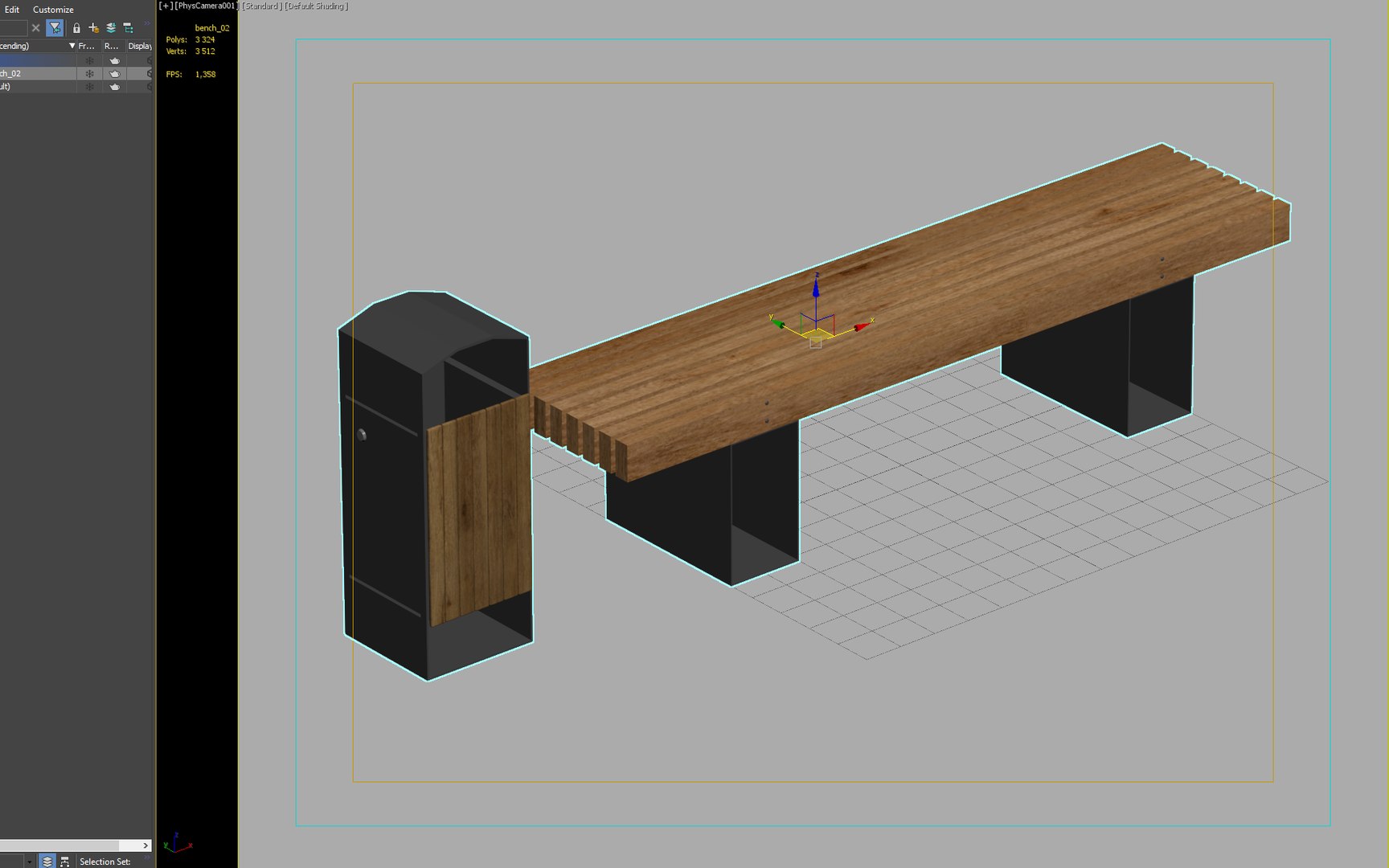 Wooden Street Bench 3D Model - TurboSquid 1636515