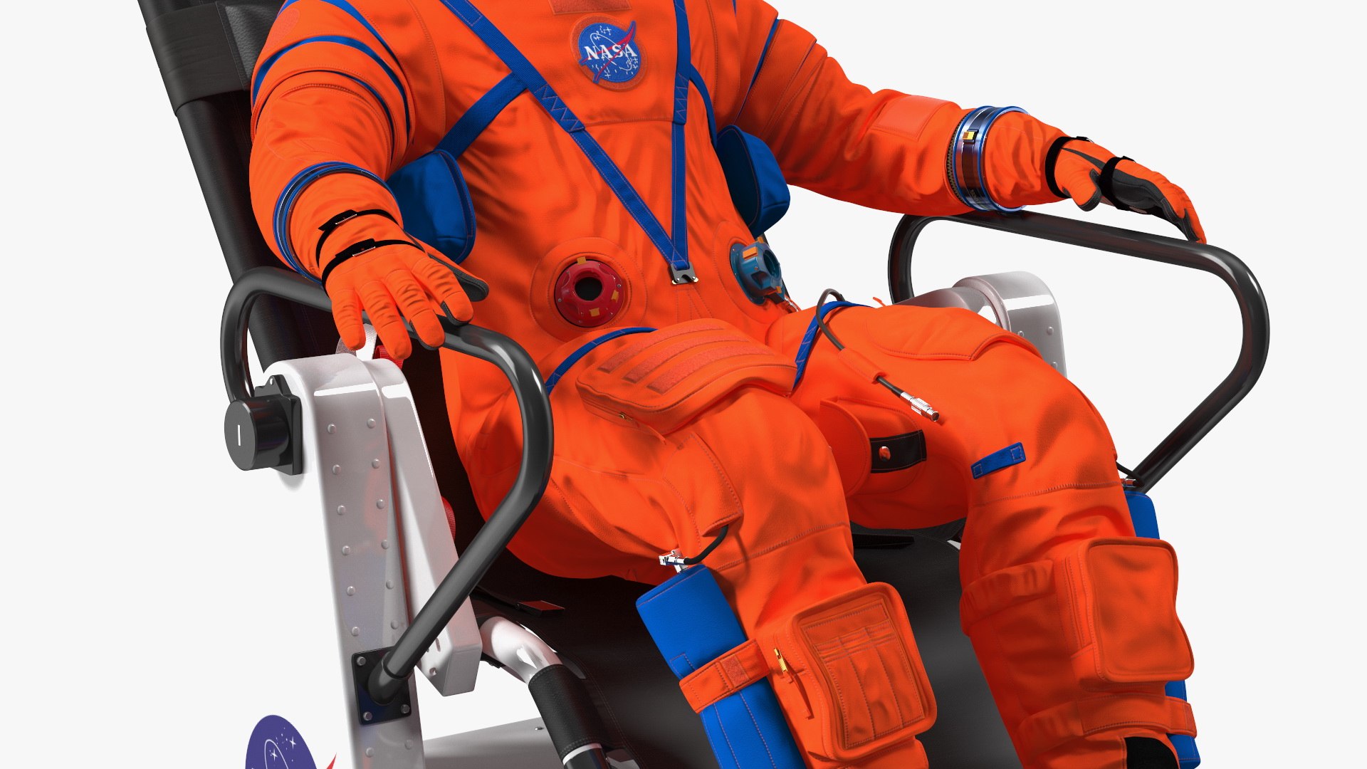 3D NASA Astronaut in a Training Chair model - TurboSquid 2152648