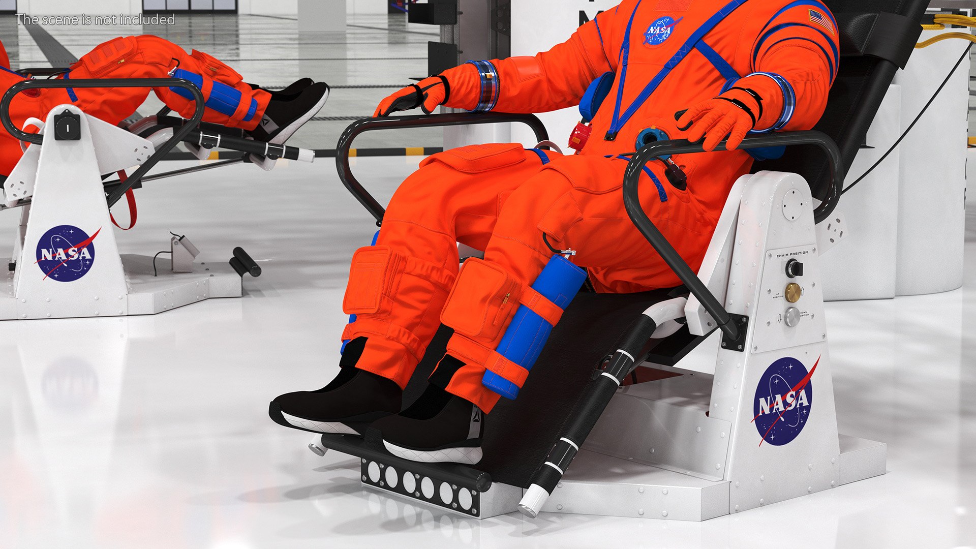 3D NASA Astronaut In A Training Chair Model - TurboSquid 2152648
