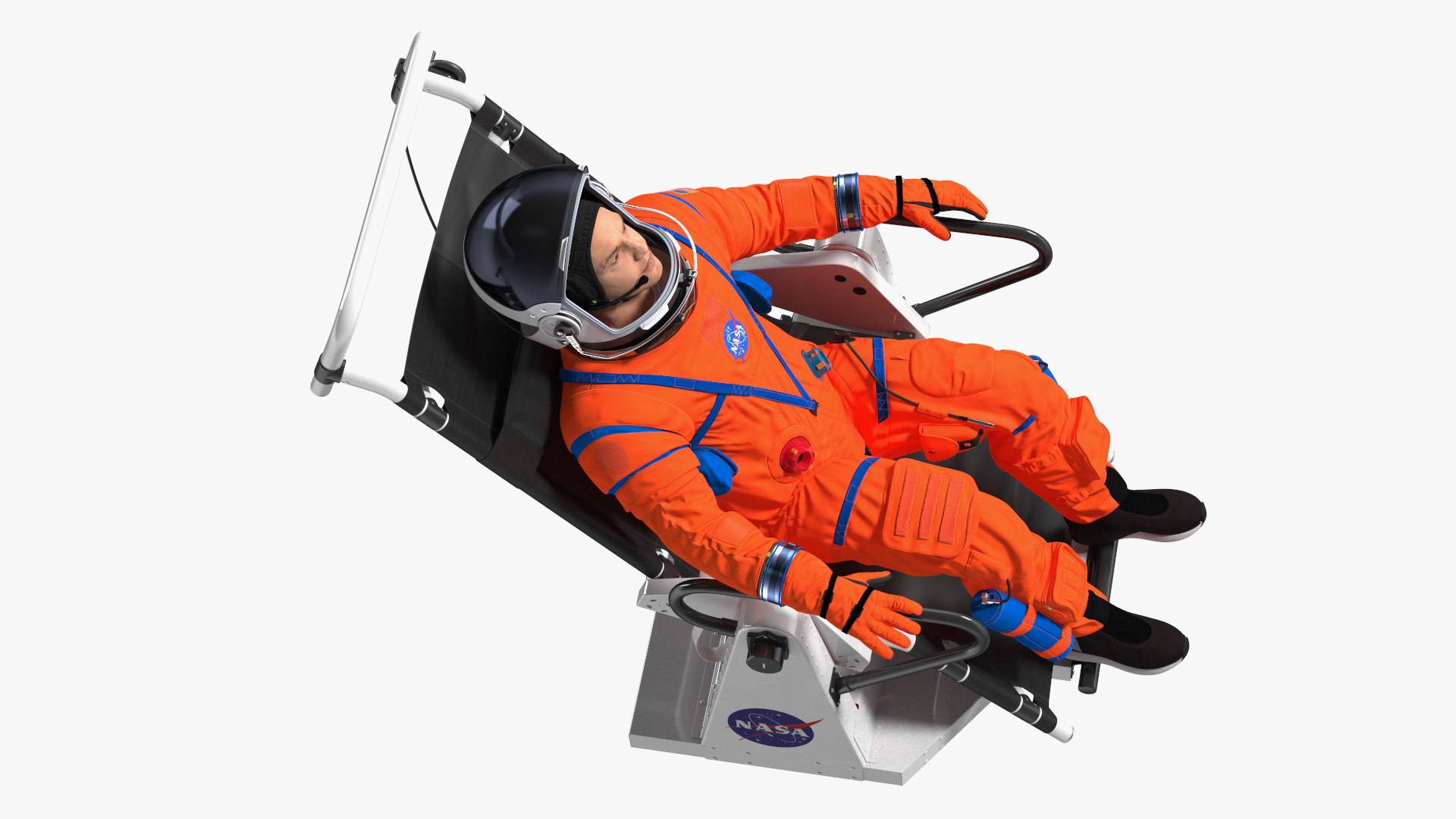 3D NASA Astronaut in a Training Chair model - TurboSquid 2152648