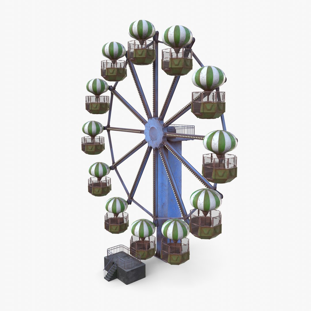 Animated ferris wheel v4 3D model - TurboSquid 2065172