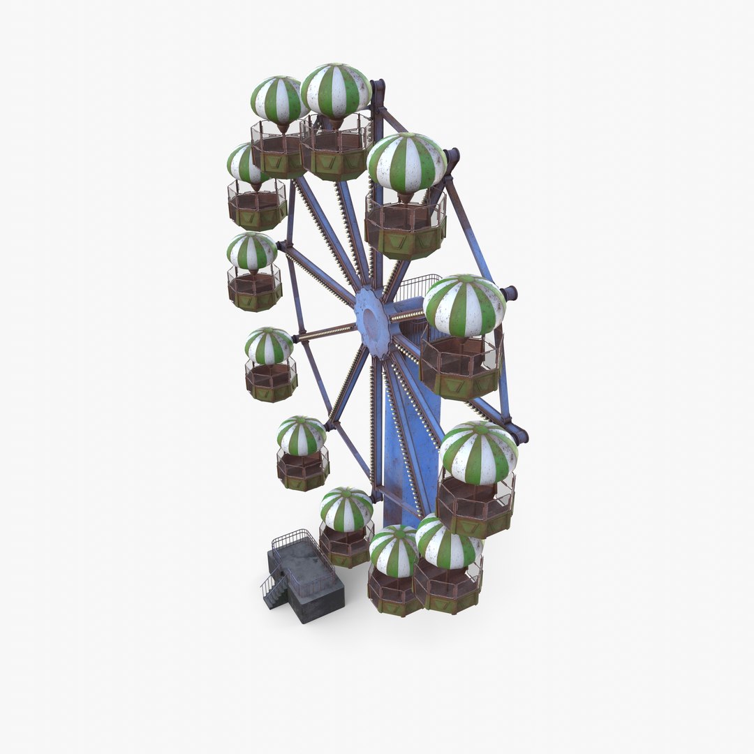 Animated ferris wheel v4 3D model - TurboSquid 2065172